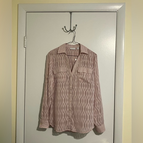New York & Company | Tops | Light Pink Button Down Blouse In Medium ...